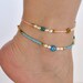 Anklet Bracelet, Beaded Summer Anklet, Adjustable Minimal Anklet ...