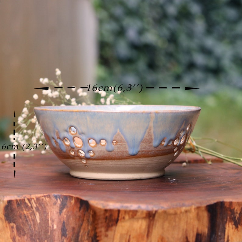 Handmade Stoneware Berry Bowl/colander/strainer - Etsy