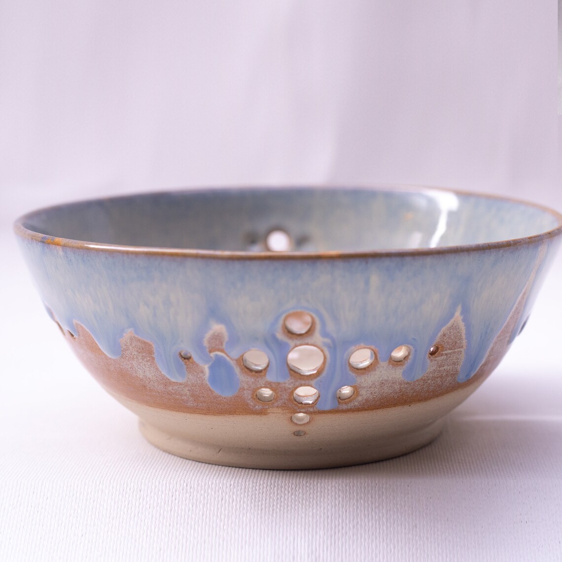 Handmade Stoneware Berry Bowl/colander/strainer - Etsy