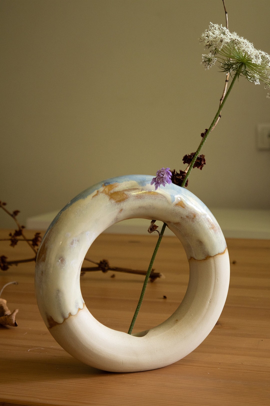 Ceramic Vase,donut Vase,scandinavian Vase - Etsy