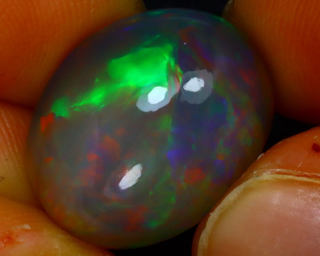 13.60ct Natural Ethiopian Play of Color Black Opal S852 - Etsy