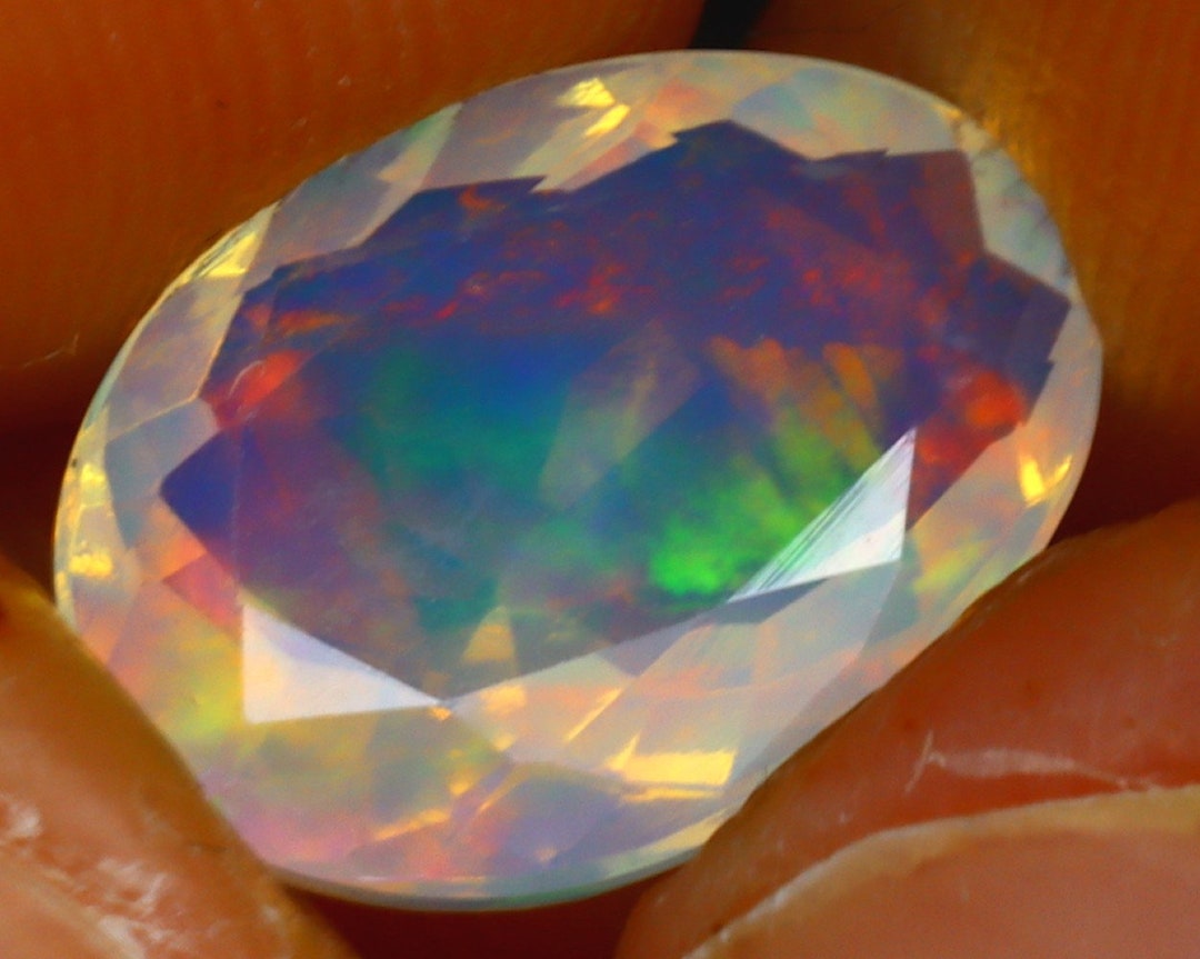2.22ct Natural Ethiopian Play of Color Opal S1109 - Etsy