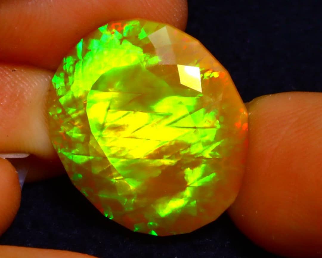 11.55ct Natural Ethiopian Play of Color Opal S107 - Etsy