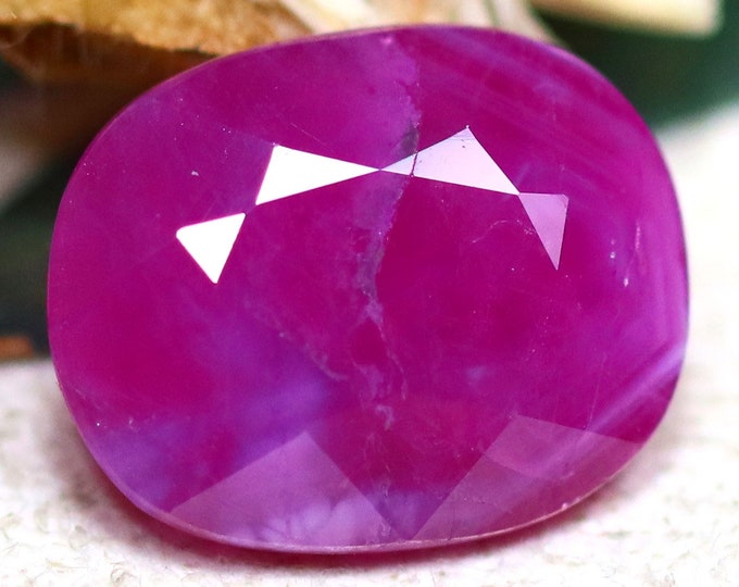 5.30ct Natural Burmese Pinkish Red Ruby S161 - Etsy