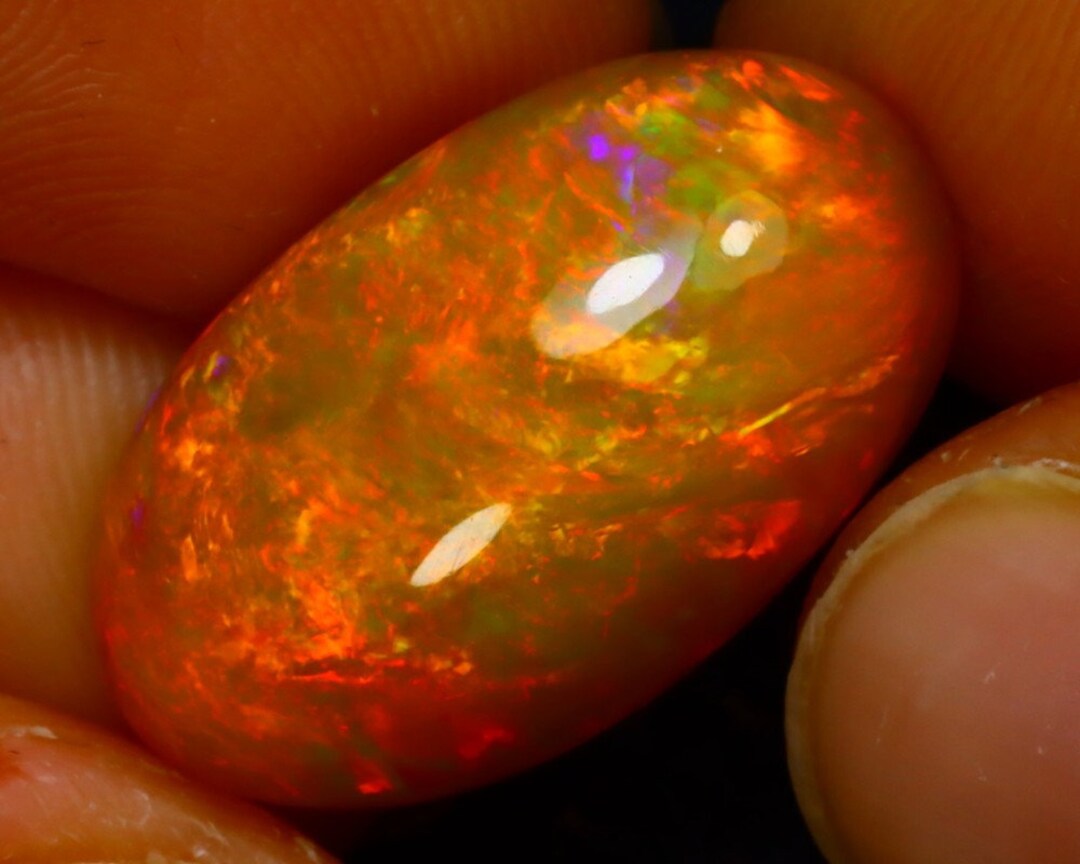 12.43ct Natural Ethiopian Play of Color Opal S859 - Etsy