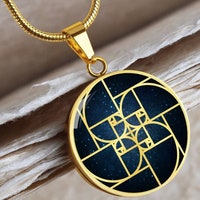 Pendant Sacred Geometry Vintage Round Circle Geometry Fractal Dome ...