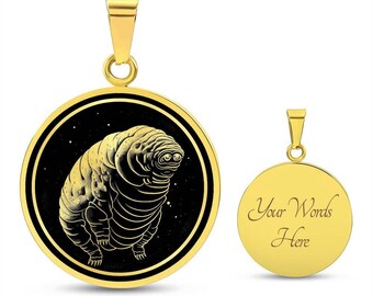Tardigrade Necklace Water Bear Necklace, Pewter Tardigrade Pendant - Etsy