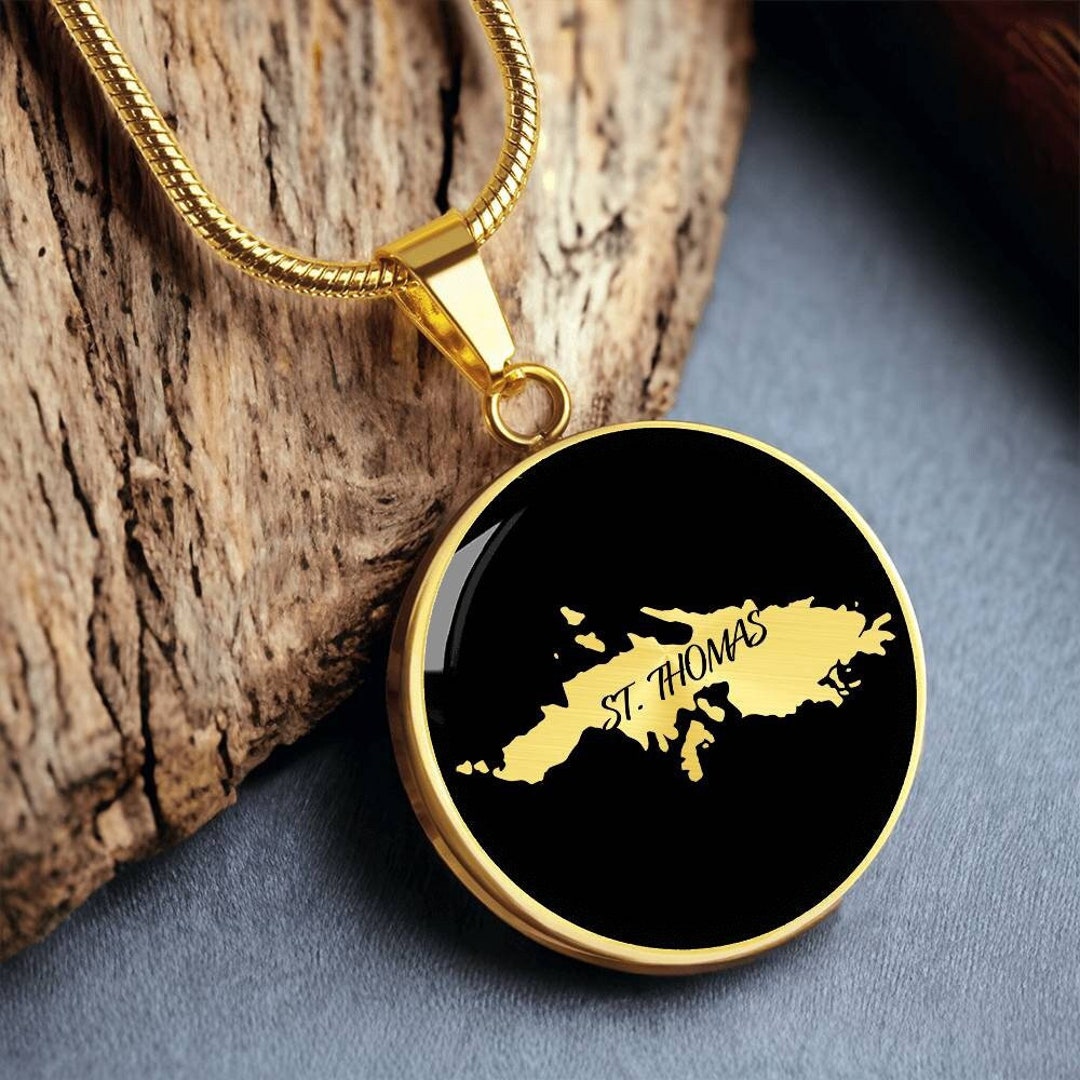 Custom St. Thomas Necklace - US Virgin Islands Necklace, Saint Thomas ...