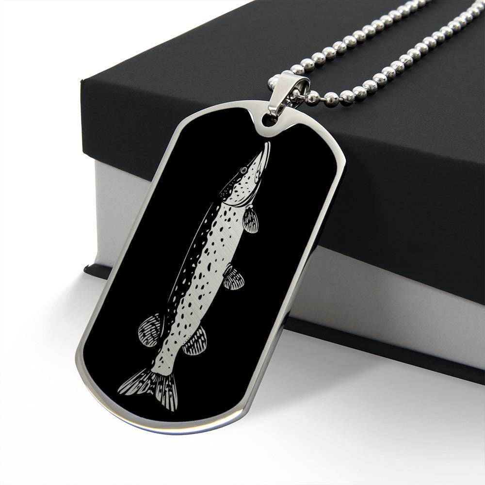 Personalized Pike Fish Necklace, Fishing Gift for Men, Pike Pendant ...