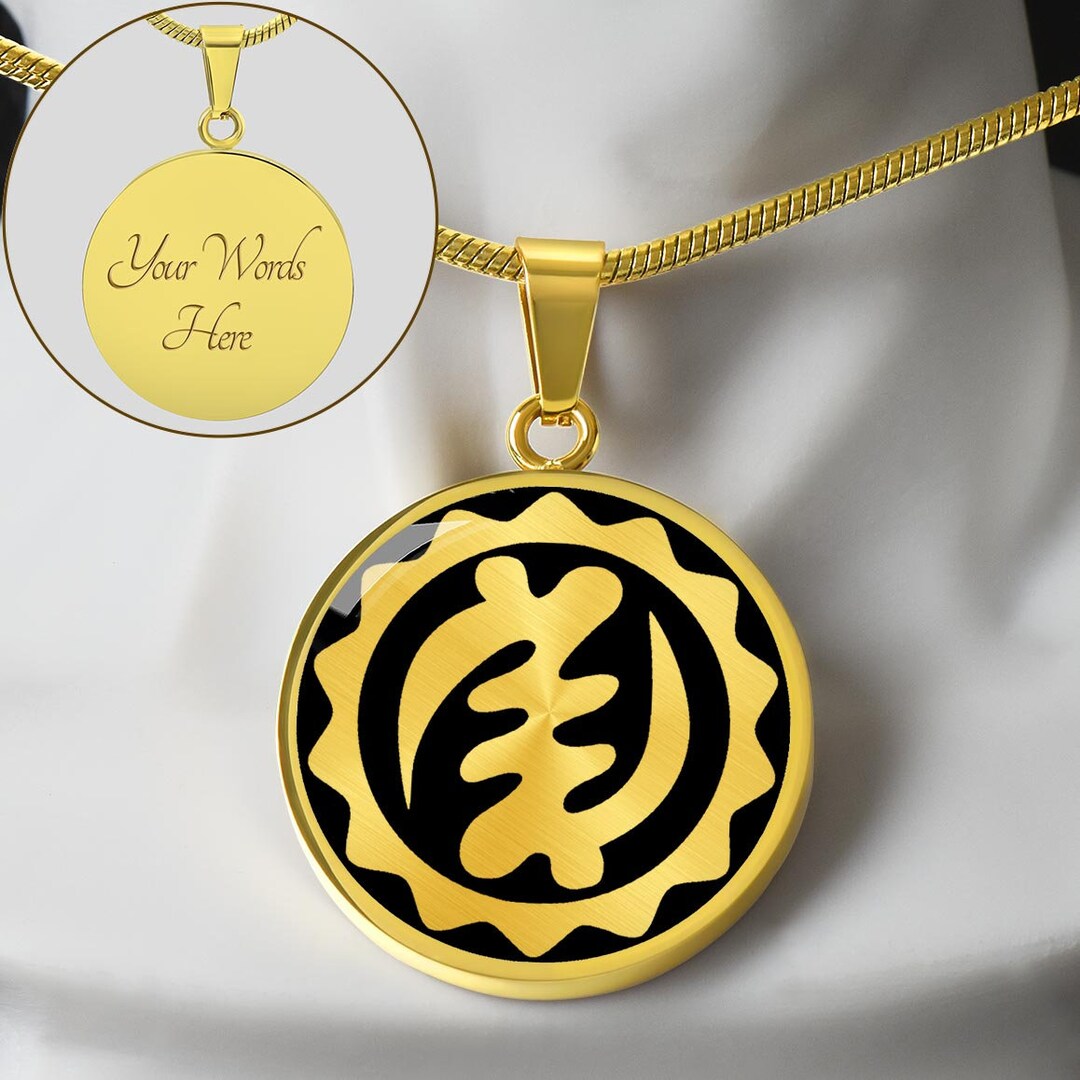 Personalized Gye Nyame Necklace, Adinkra Symbol Necklace, African ...