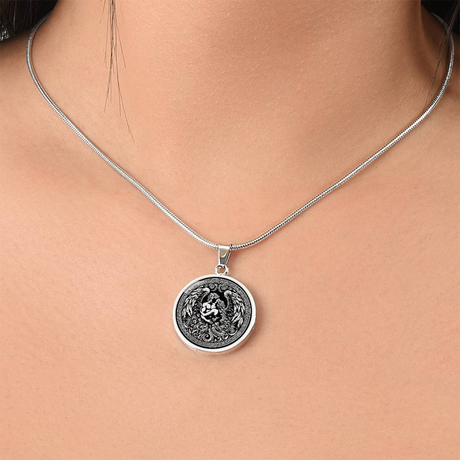 Eros & Psyche Necklace, Cupid and Psyche Pendant, Mythology Gift ...