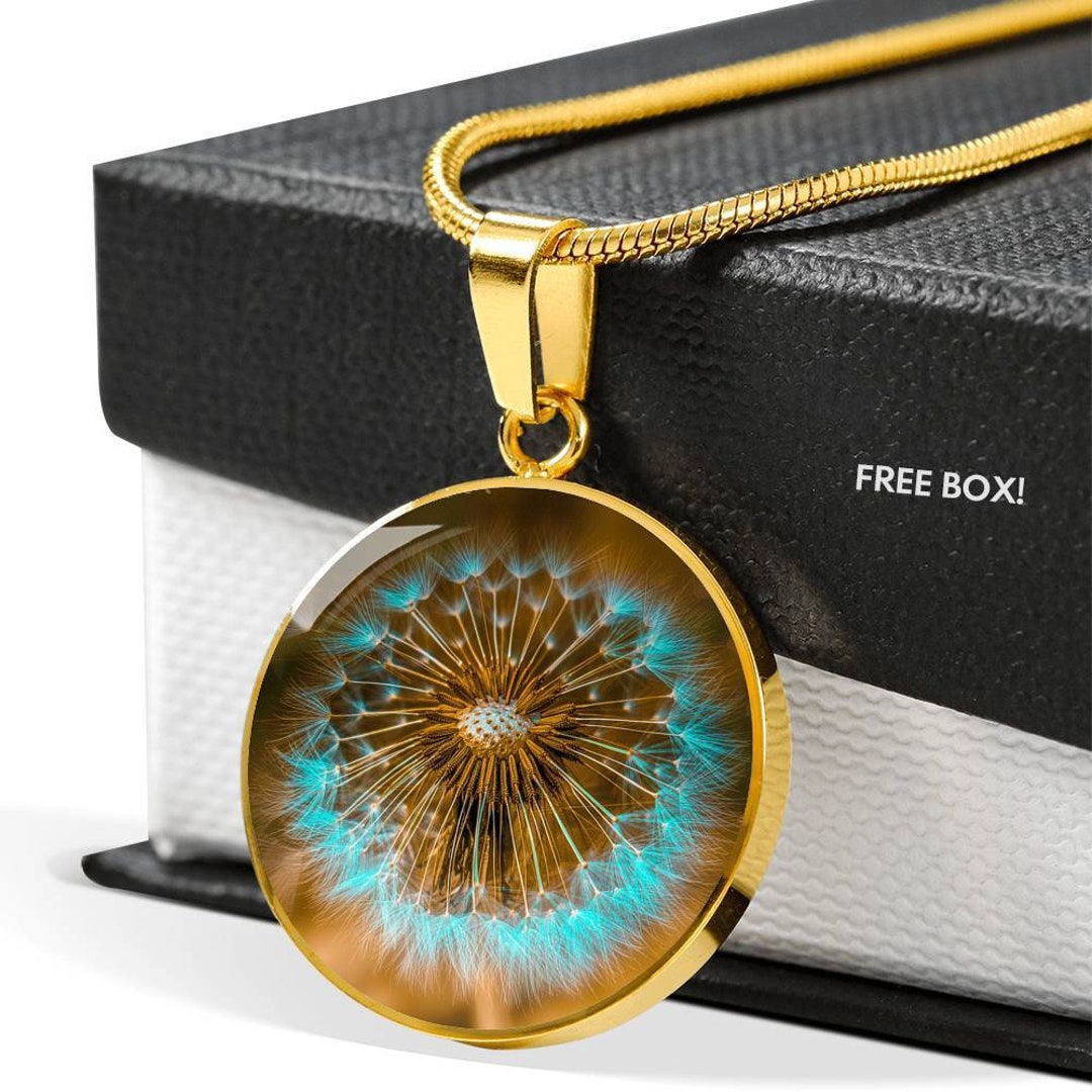 Dandelion Necklace, Dandelion Pendant, Dandelion Jewelry, Wish Necklace ...