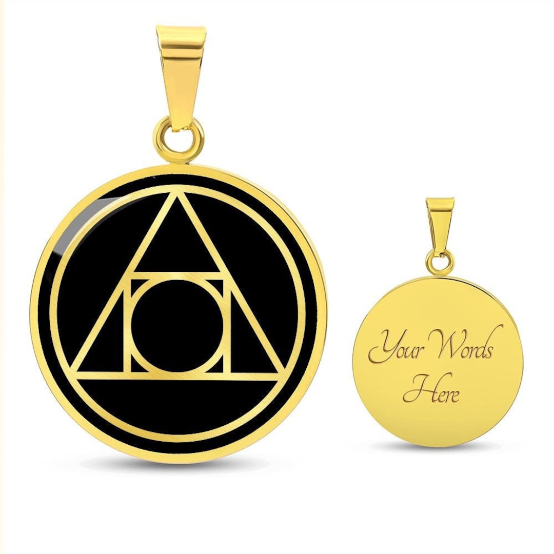 Hermetic Seal of Light, Alchemy Symbol Necklace, Circle Necklace ...