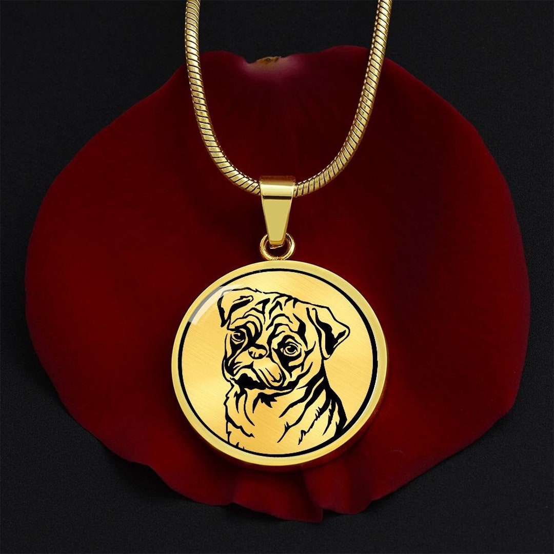 Personalized Pug Necklace, Pug Gift for Pug Lovers, Dog Mom Gift ...