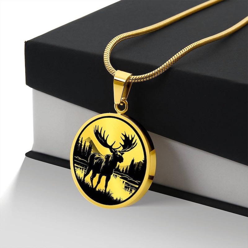 Moose Necklace - Etsy