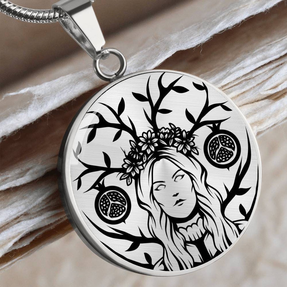 Persephone Necklace Persephone Pendant Persephone Goddess | Etsy