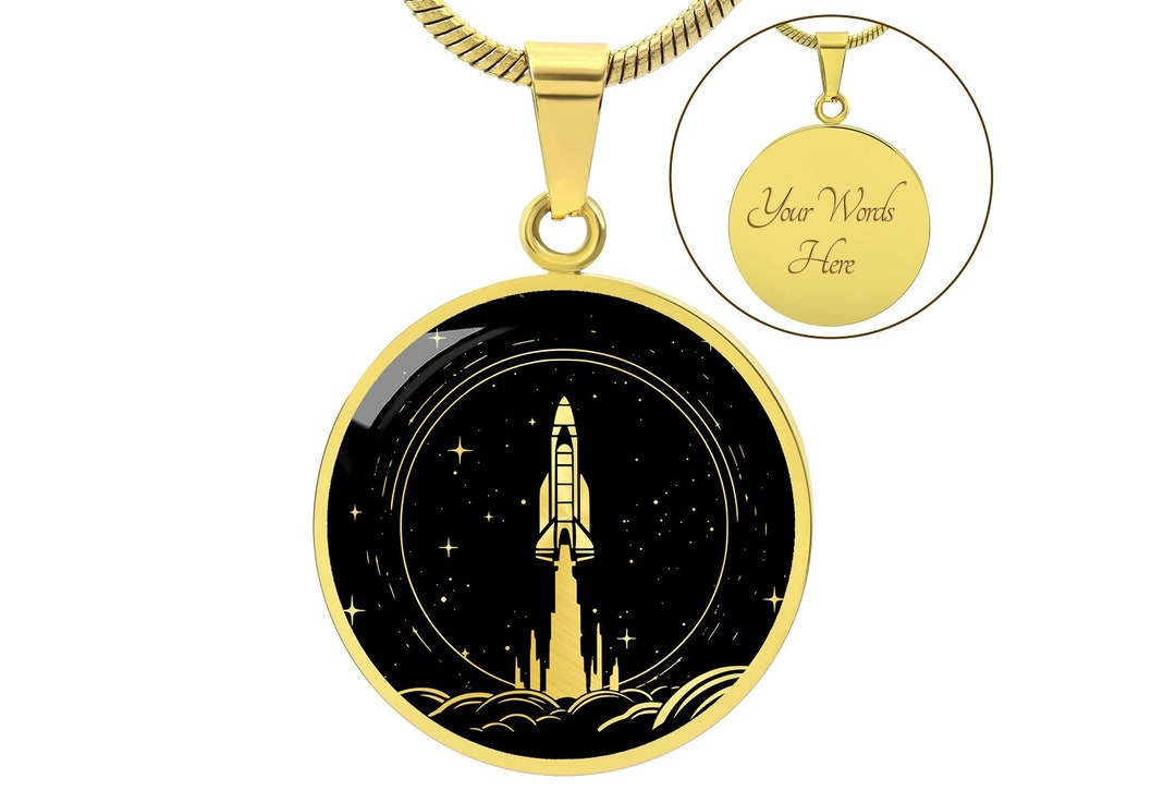 Personalized Rocket Necklace Rocket Jewelry Rocket Gift - Etsy