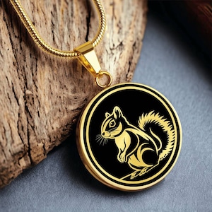 Personalized Chipmunk Necklace, Chipmunk Gift, Chipmunk Pendant ...