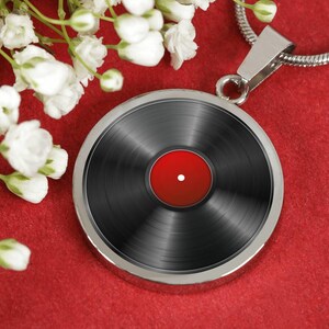 Vinyl Record Pendant, Retro Music Lover Necklace, Music Teacher Gift ...