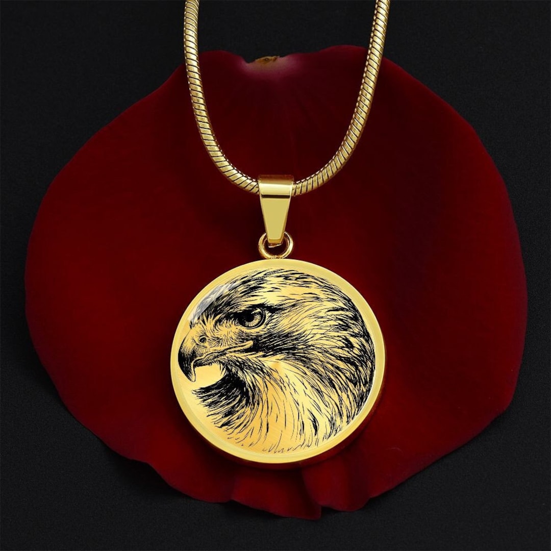 Personalized Red Tailed Hawk Necklace, Red Tailed Hawk Gift, Red Tailed ...
