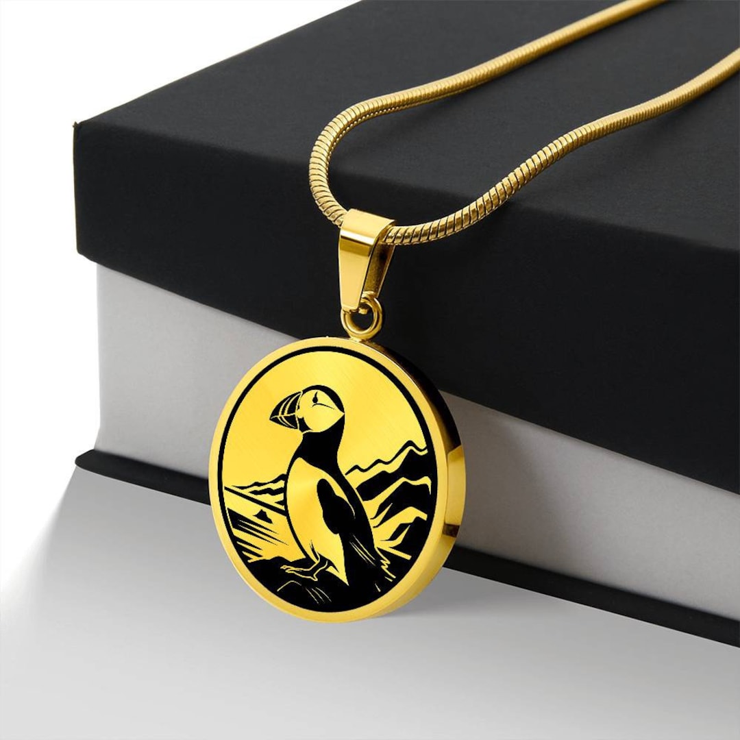 Personalized Puffin Necklace, Puffin Gift, Puffin Pendant, Puffin Charm ...