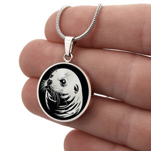 Personalized Seal Necklace, Seal Gift, Seal Pendant, Seal Jewelry ...