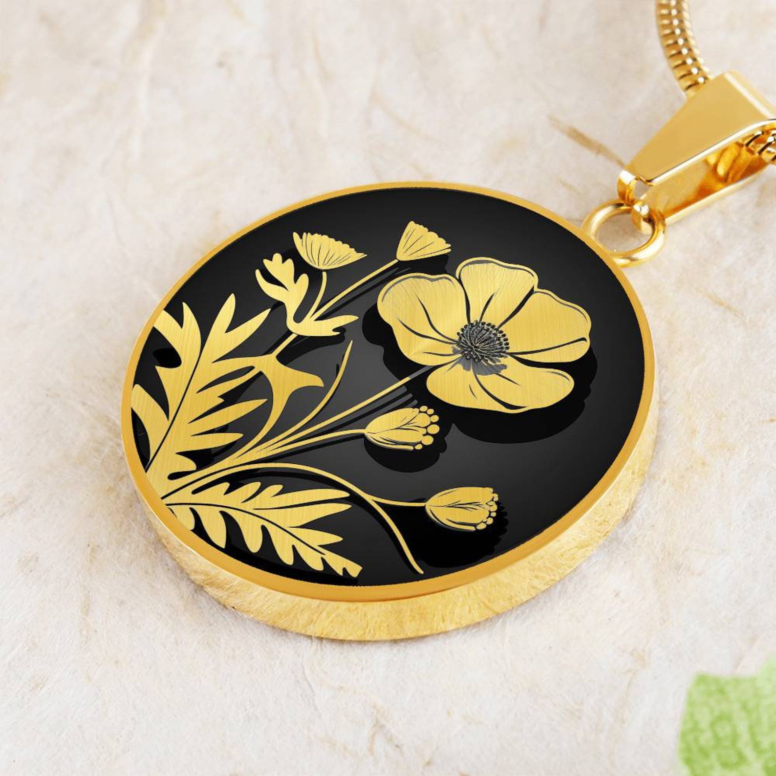 Personalized Buttercup Necklace, Buttercup Gift for Women, Flower ...