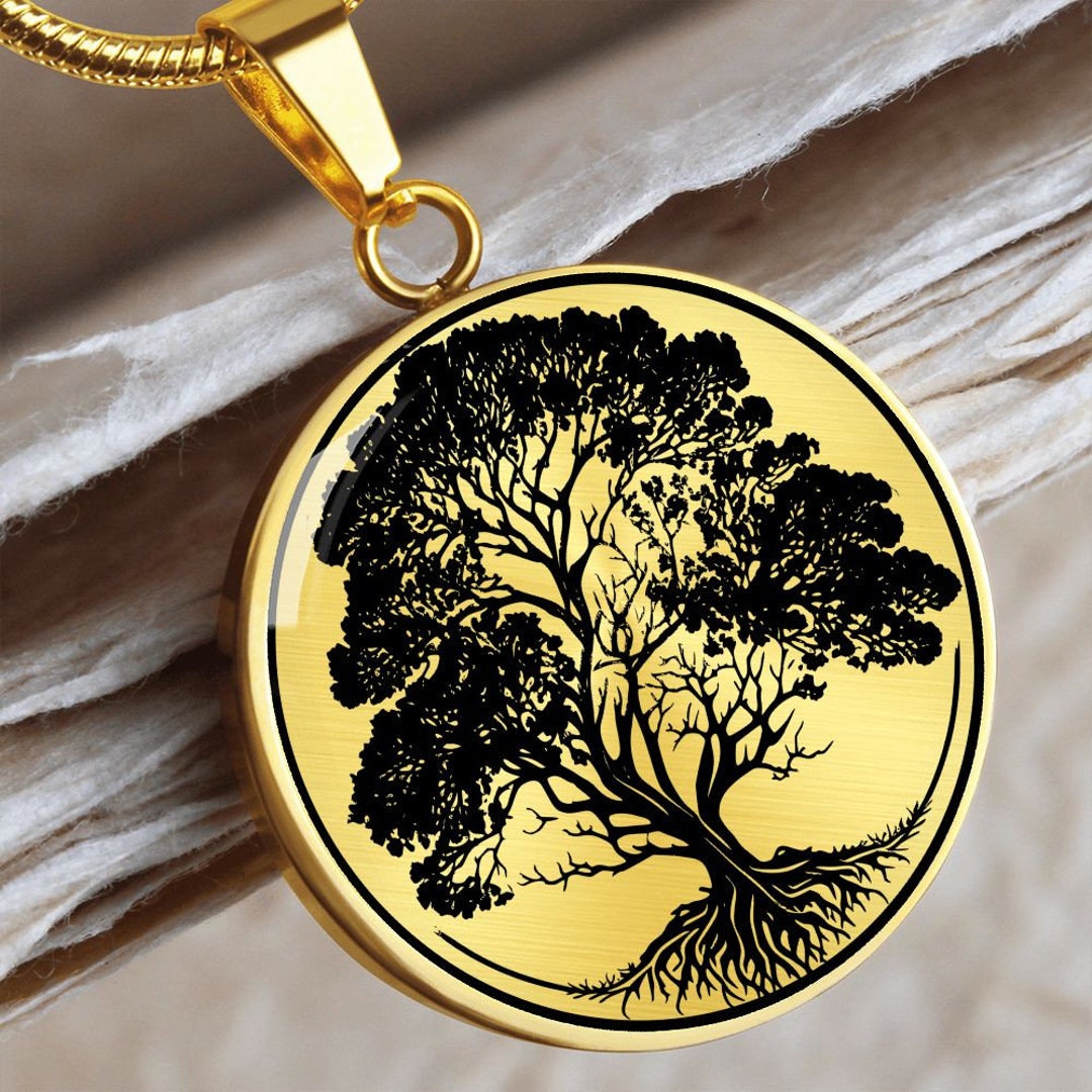 Personalized Oak Tree Necklace, Oak Tree Gift, Oak Tree Pendant, Nature ...
