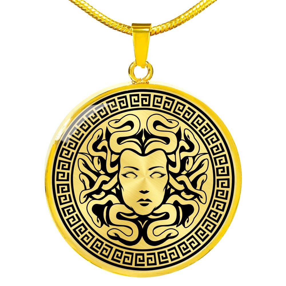 Medusa Necklace Medusa Medallion Medusa Jewelry Medusa | Etsy