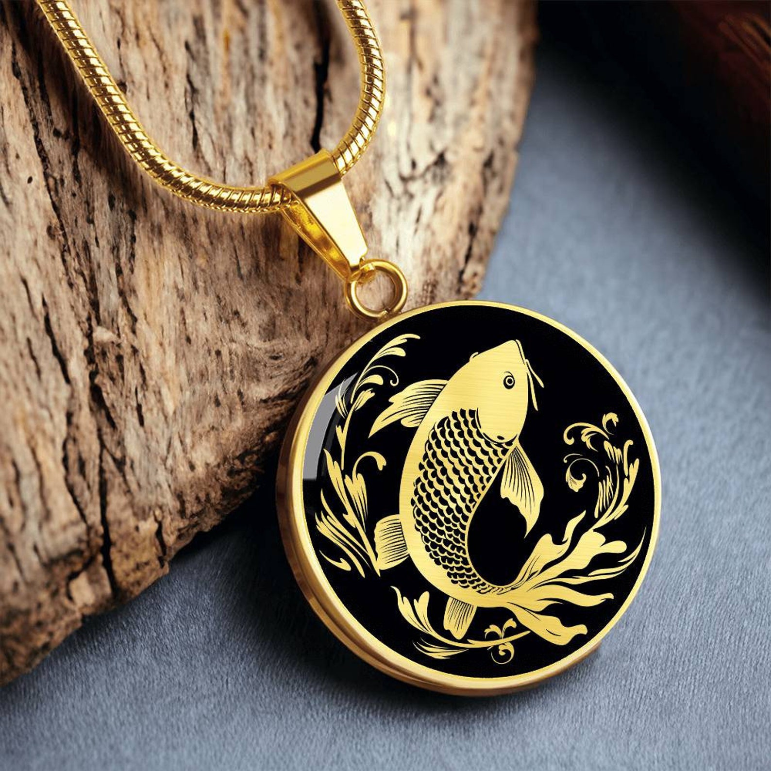 Personalized Koi Fish Necklace, Koi Fish Gift, Koi Fish Pendant, Koi ...
