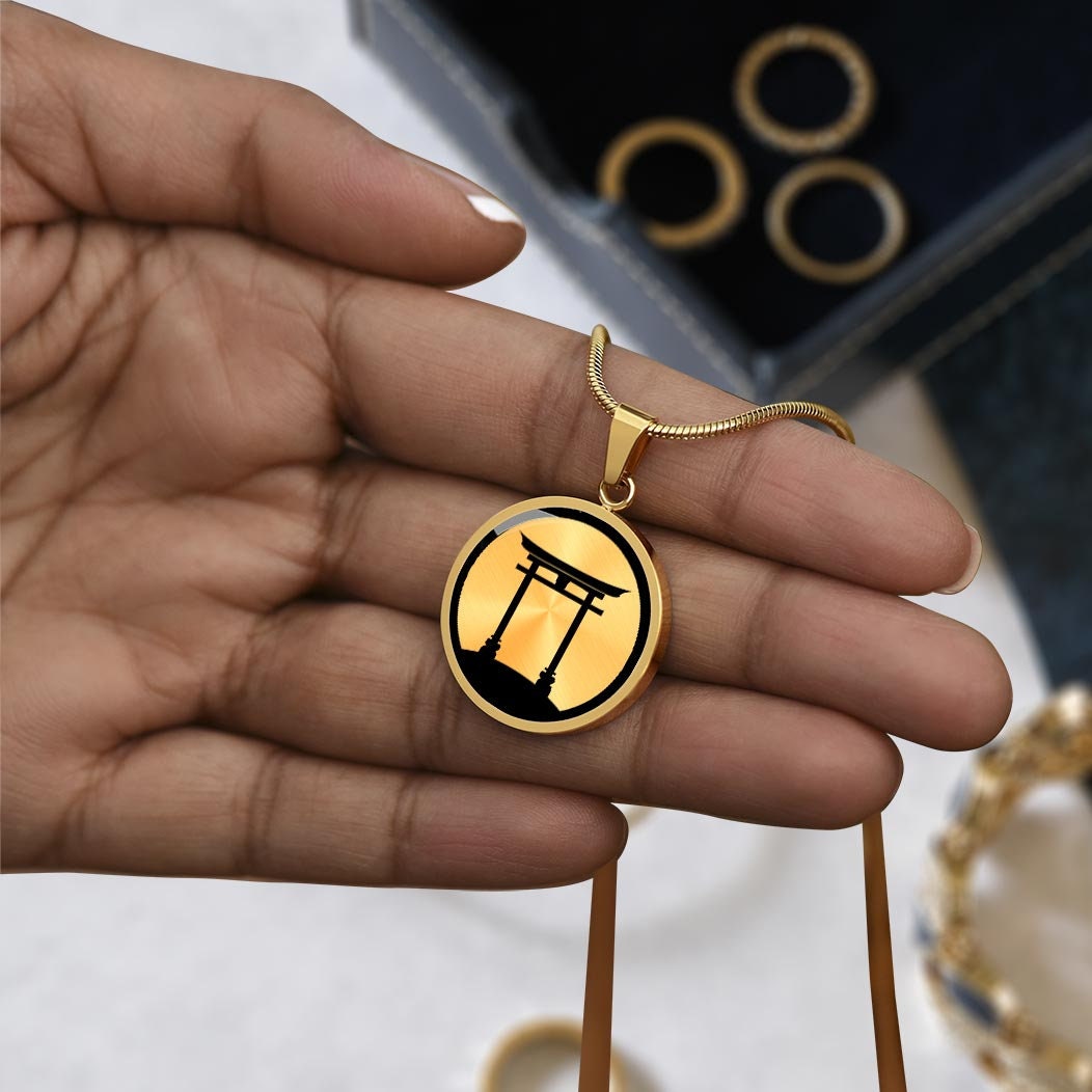 Personalized Torii Gate Necklace, Shinto Necklace, Shinto Gift, Shinto ...