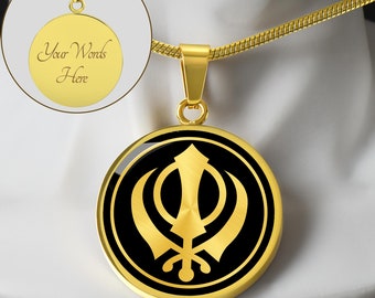 Khanda 18k Silver Necklace - Etsy