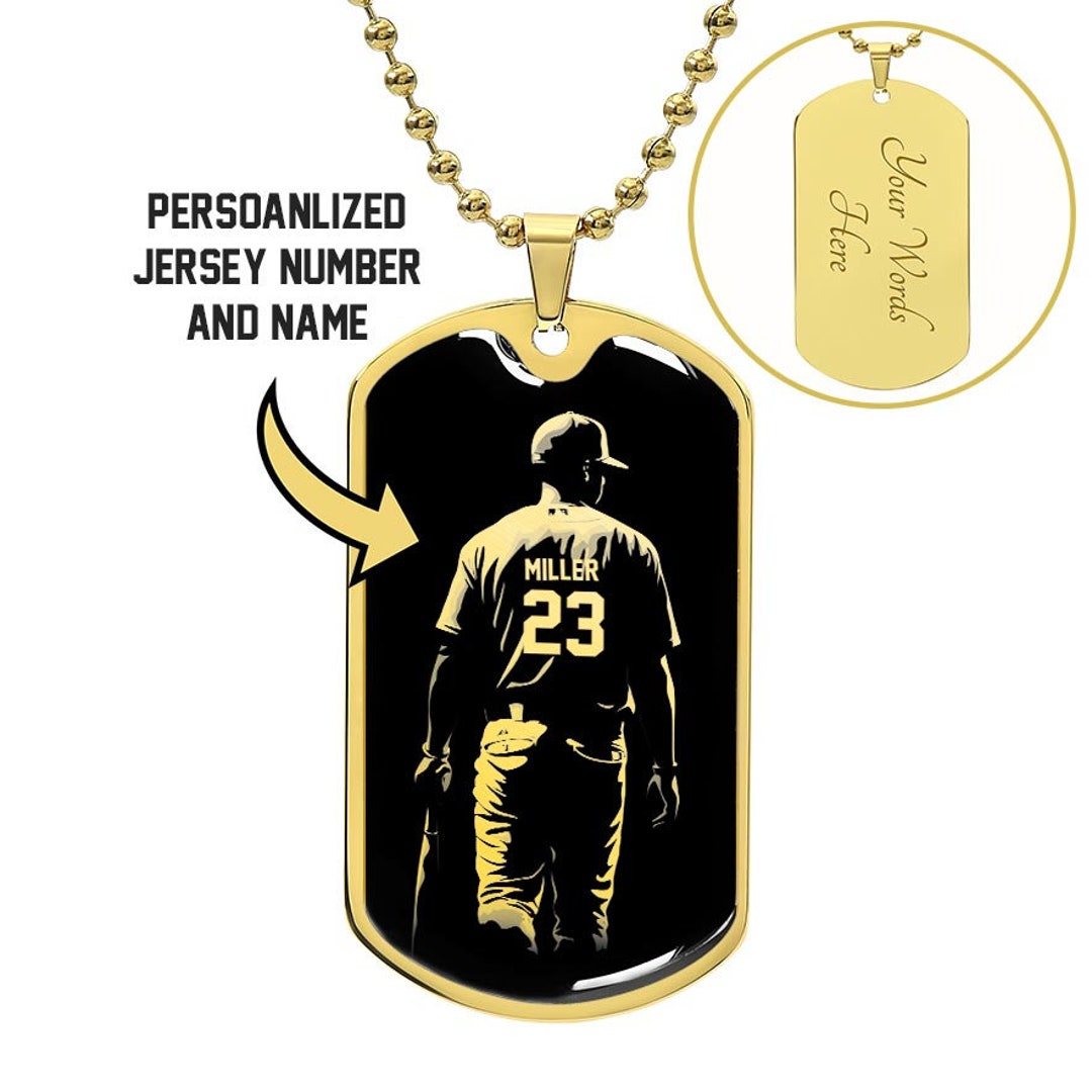Personalized Baseball Necklace, Baseball Gift for Boys, Baseball ...