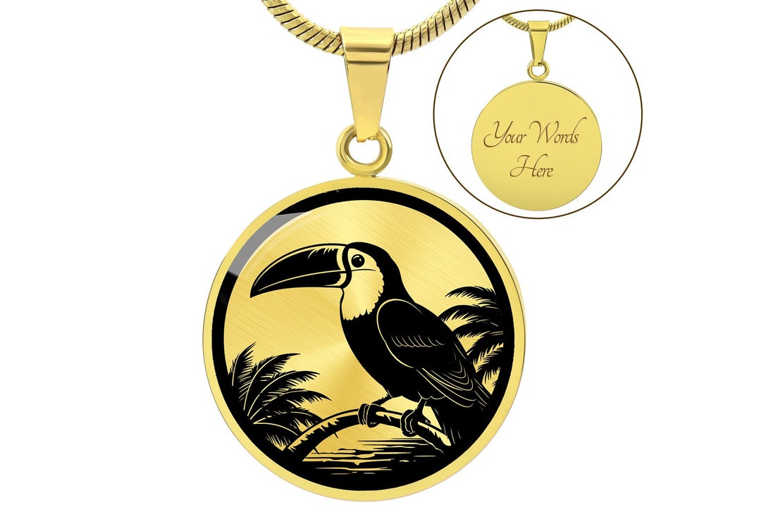 Personalized Toucan Necklace, Toucan Gift, Toucan Pendant, Birdwatching ...