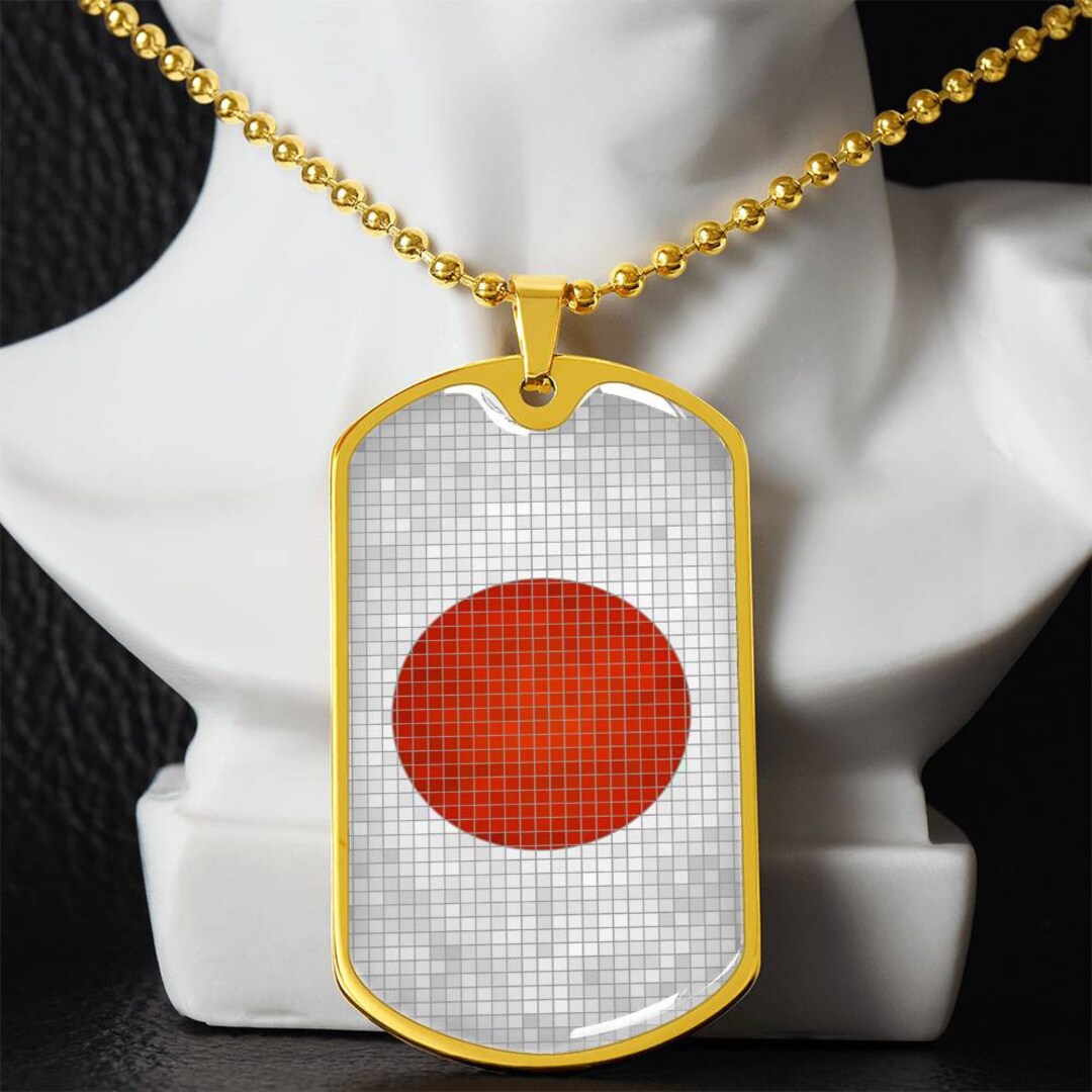 Personalized Flag of Japan Necklace, Japan Gift, Japan Jewelry, Japan ...