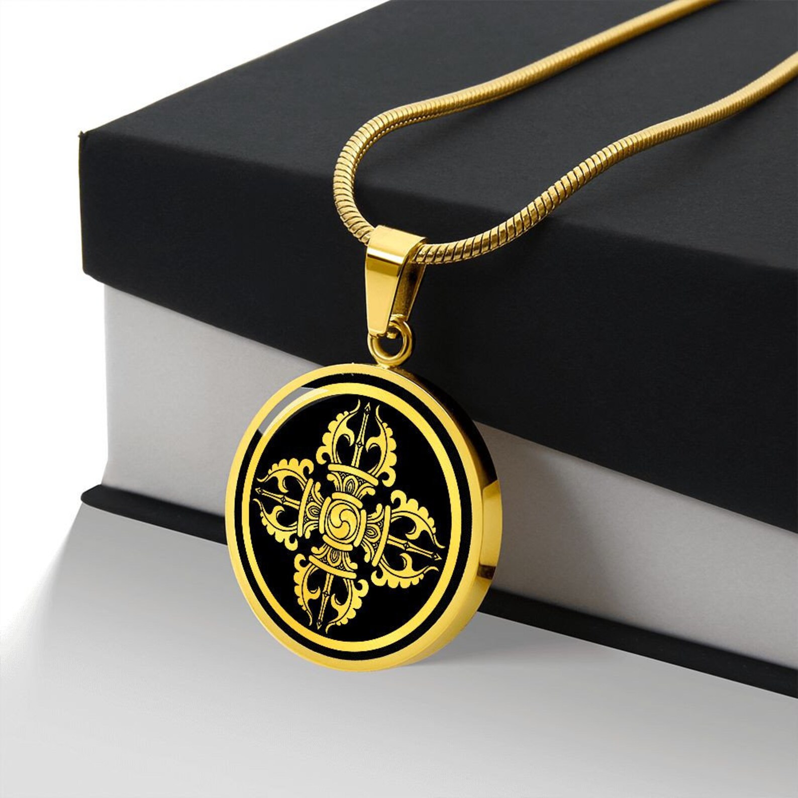 Double Vajra Pendant, Dorje Vajra, Buddhist Necklace, Tibetan Nepal ...