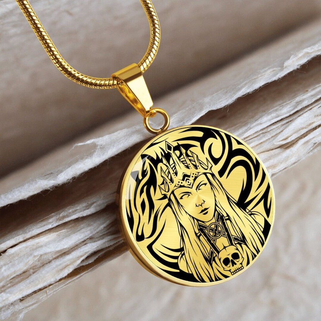 Hel Necklace, Norse Goddess of Death, Hel Pendant, Hela Necklace, Hel ...