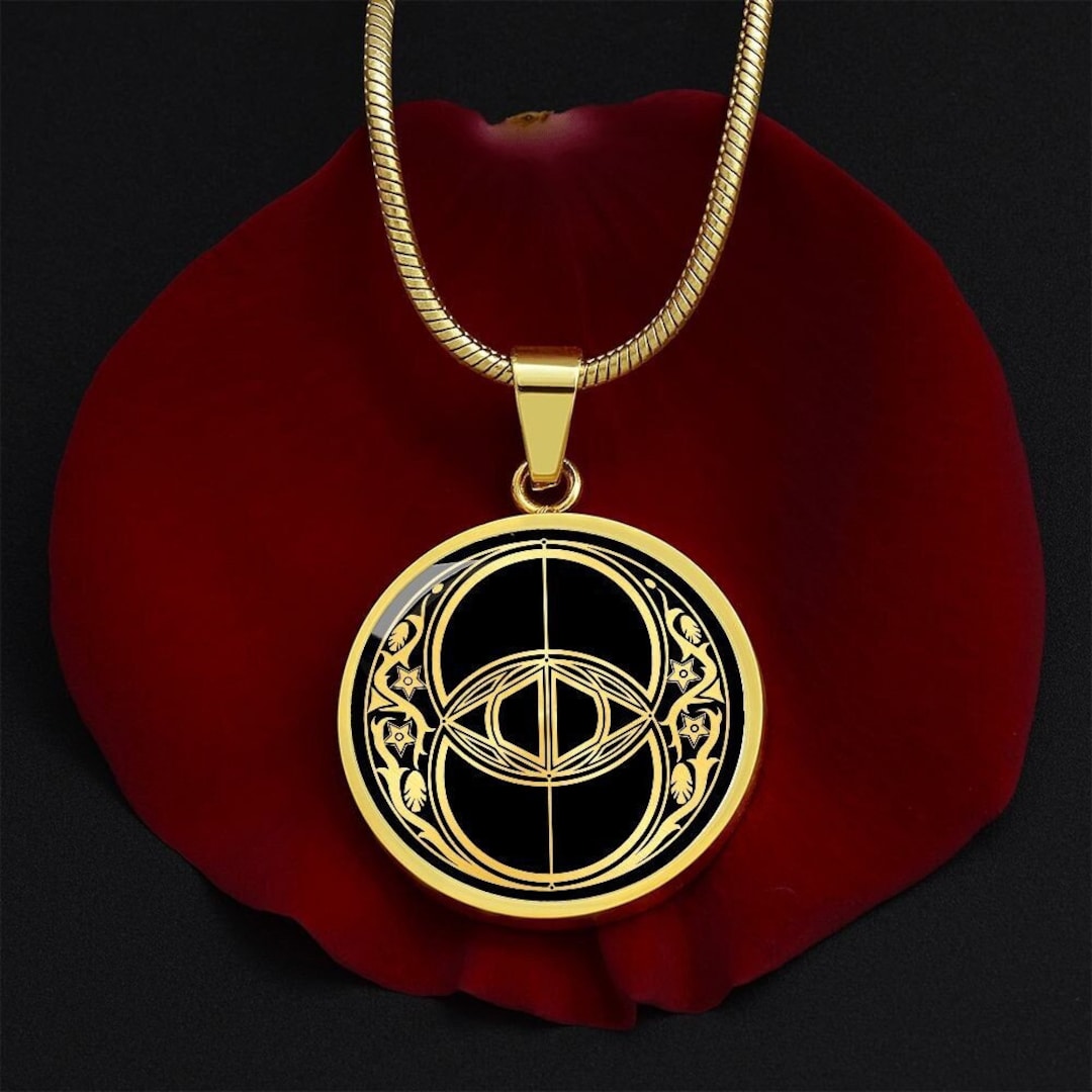Personalized Vesica Pisces Necklace, Mandorla Pendant, Chalice Well ...