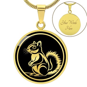 Personalized Chipmunk Necklace, Chipmunk Gift, Chipmunk Pendant ...