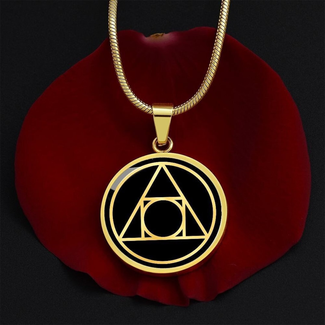 Hermetic Seal of Light, Alchemy Symbol Necklace, Circle Necklace ...