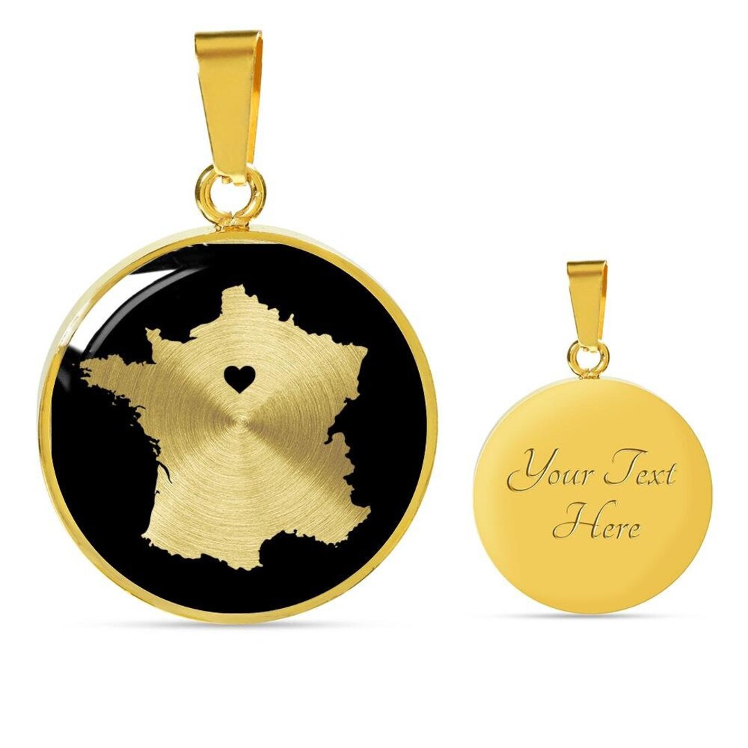 Personalized France Necklace, France Gift, France Pendant, France ...