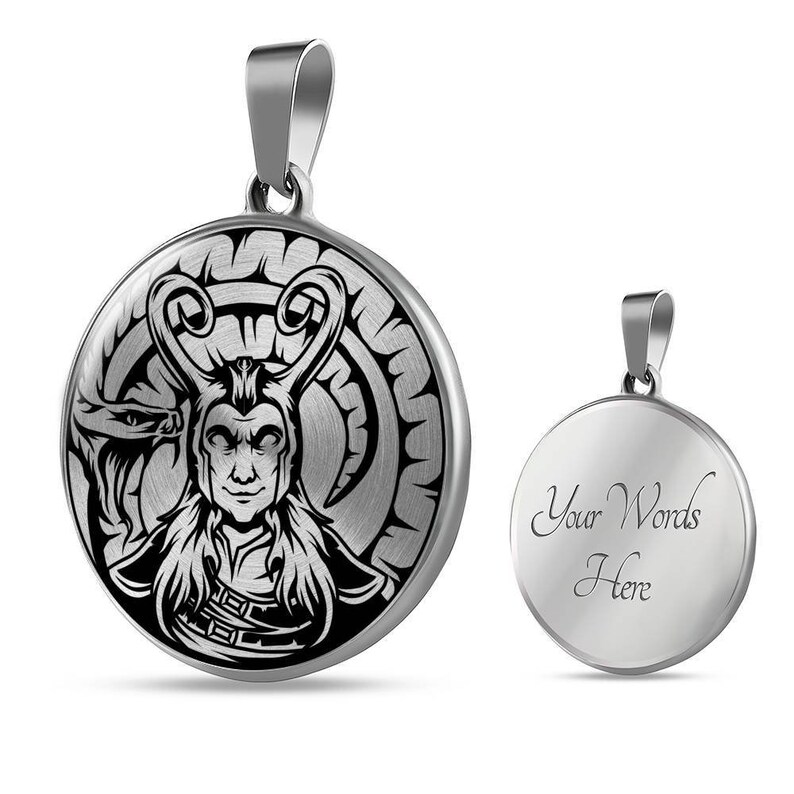 Loki Necklace Loki Pendant Norse God of Mischief Viking - Etsy