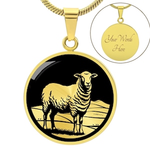 Personalized Sheep Necklace, Sheep Gift, Sheep Jewelry, Sheep Pendant ...