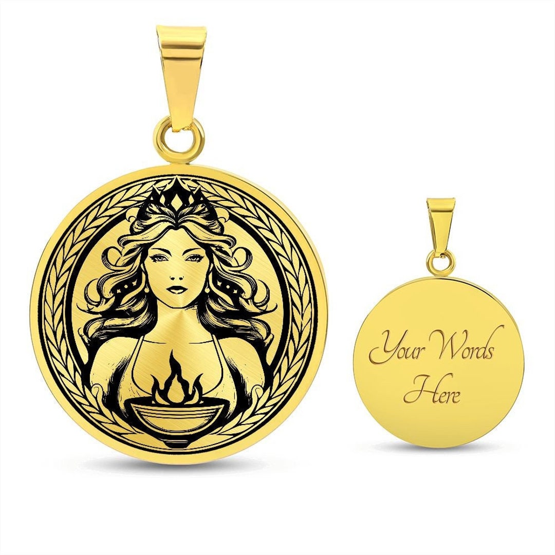 Hestia Necklace, Greek Goddess of the Hearth, Greek Mythology Gift ...