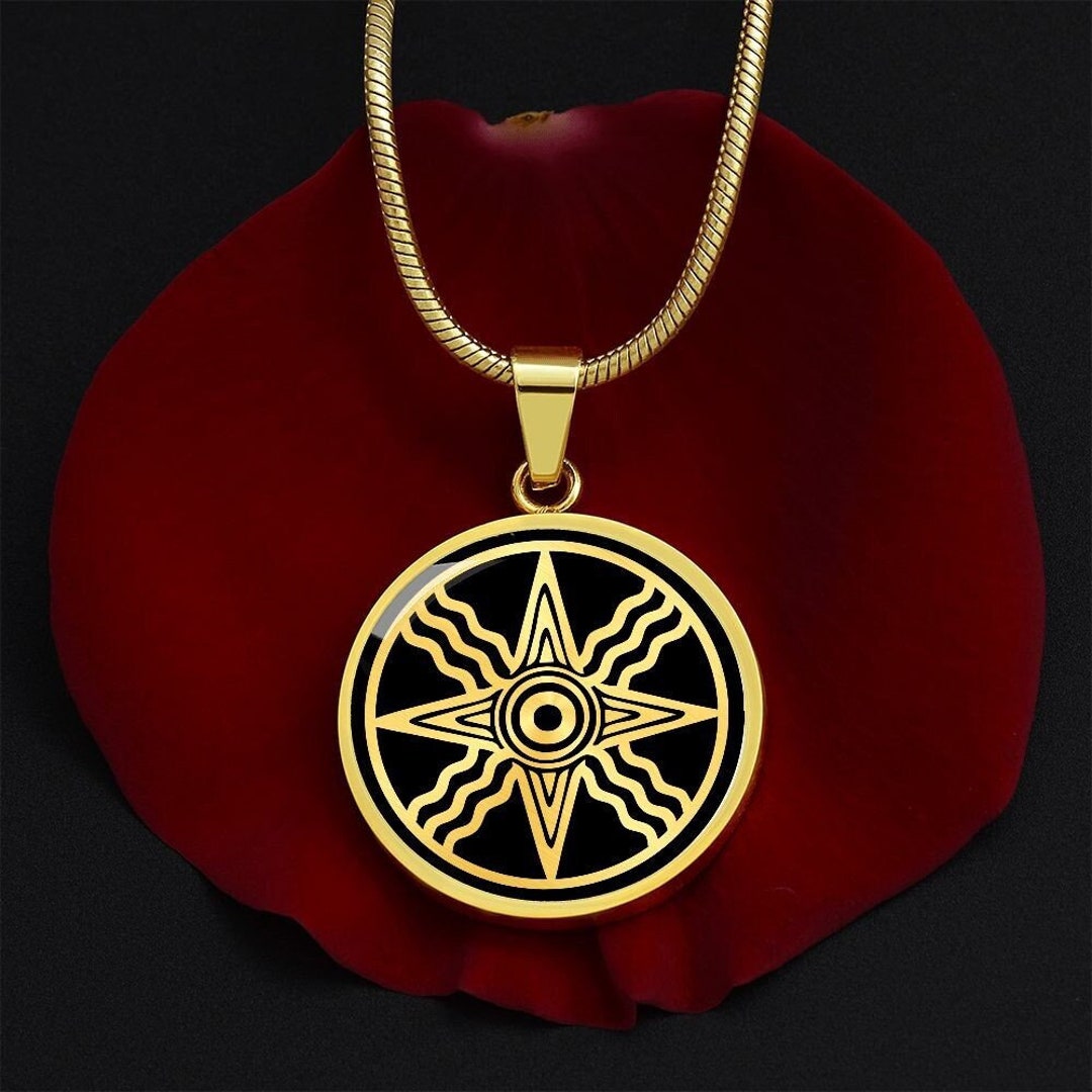 Star of Shamash Necklace Akkadien Sun God Sumerian Utu God of - Etsy