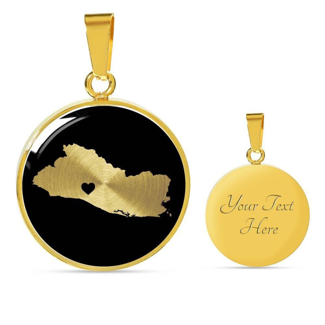 Personalized El Salvador Necklace, El Salvador Gift, El Salvador ...