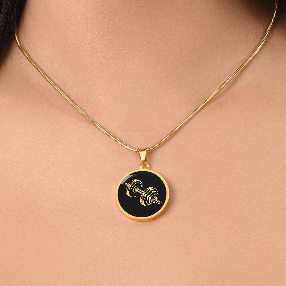 Personalized Dumbell Necklace, Dumbell Pendant, Dumbell Jewelry ...