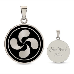 Personalized Lauburu Necklace, Basque Cross Necklace, Basque Pendant ...