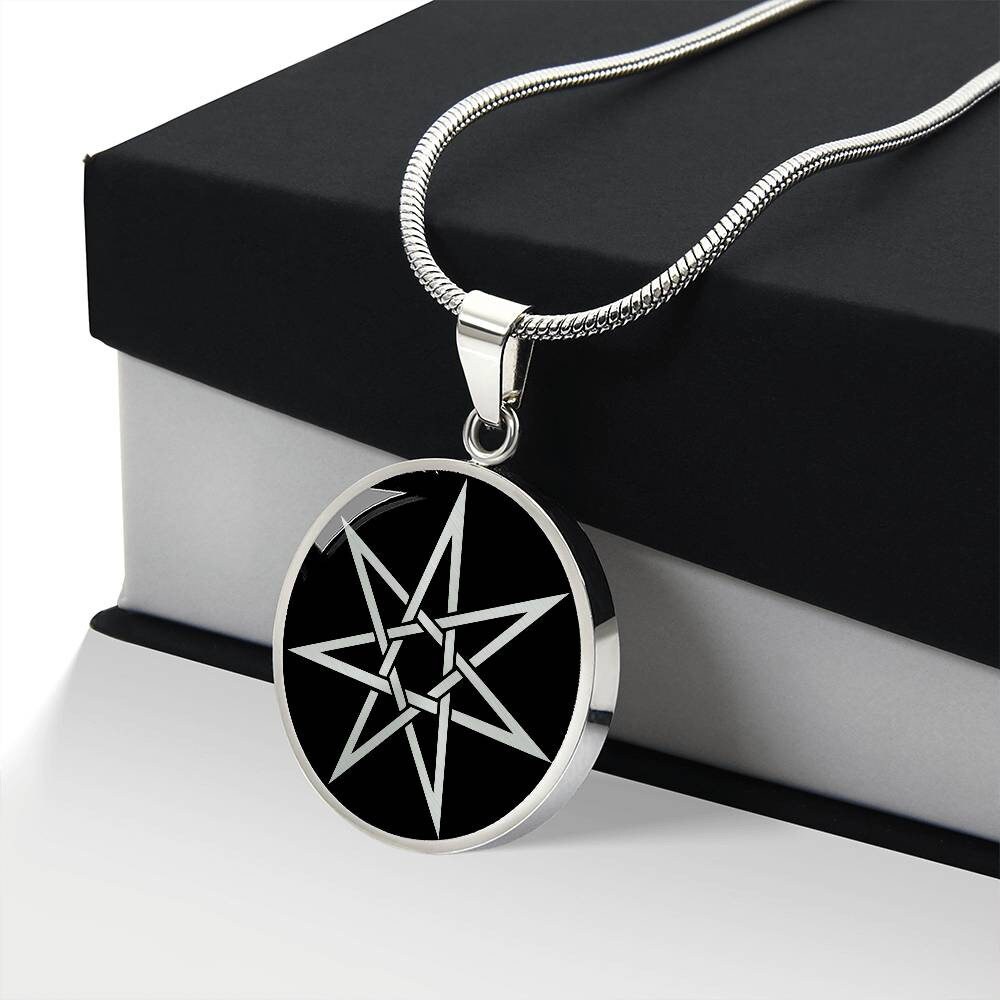 Elven Star Necklace, Faery Star Necklace, Septagram Necklace, Wiccan ...