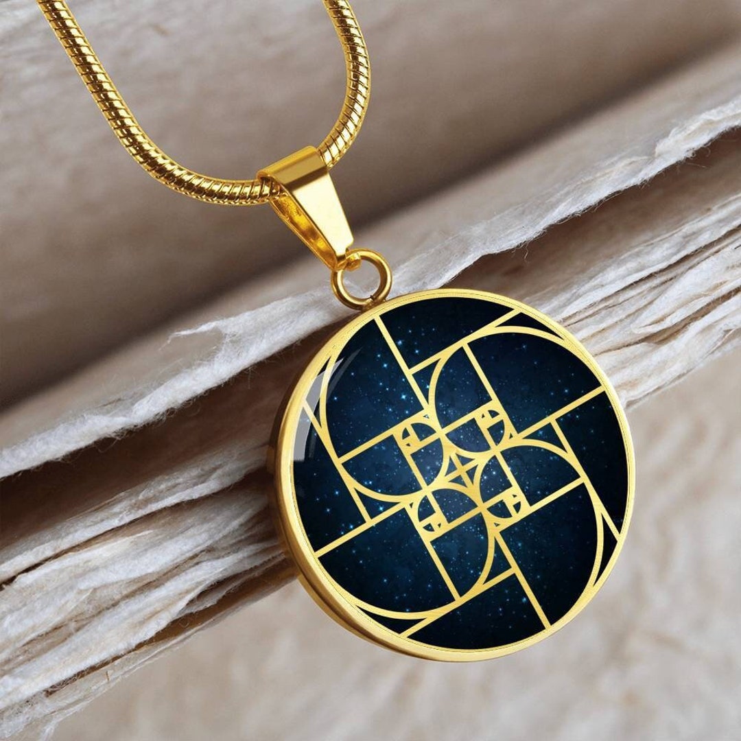 Fibonacci Spiral Necklace, Sacred Geometry Necklace, Geek Jewelry ...